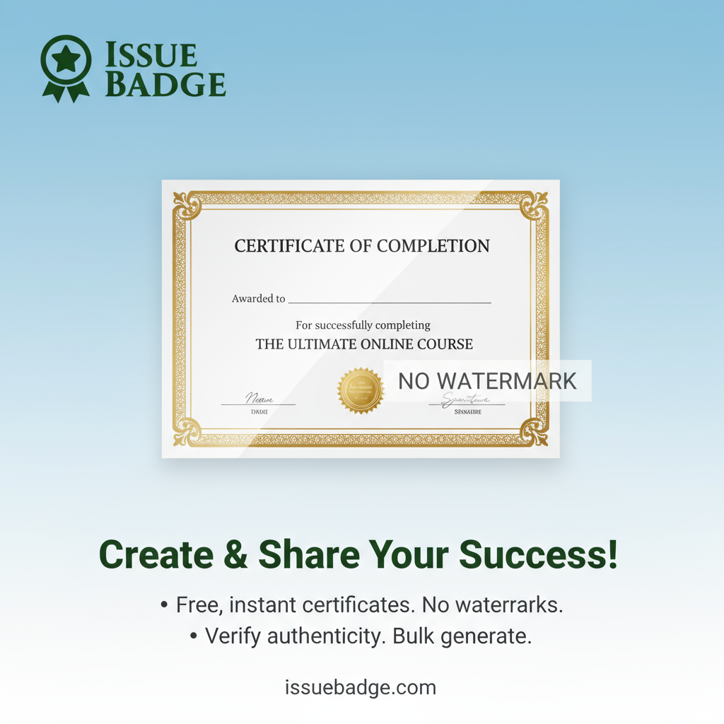 Online Certificate Maker - Create Professional Certificates in 60 Seconds